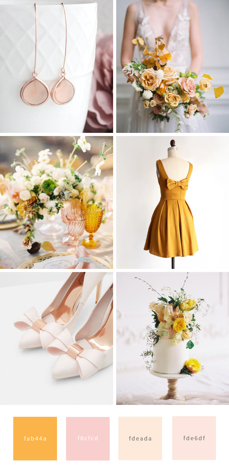 Wedding Inspiration for Blush + Mustard Wedding Colors